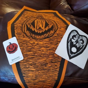 Pumpkin Coffin Back Patch - Etsy