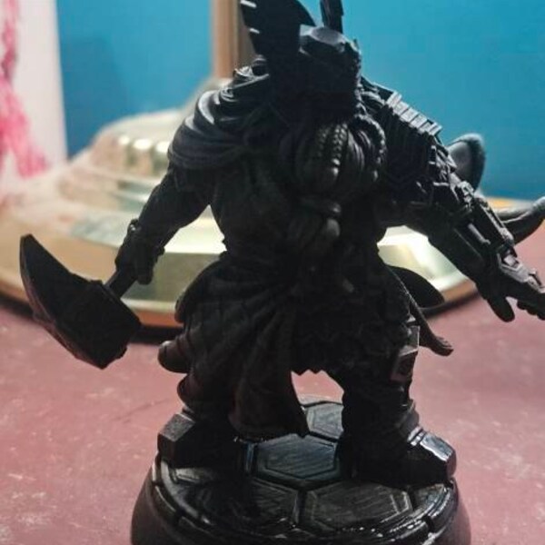Corrupted Dwarf 3D Printed Resin Miniature 4K Statue, Hand-painted ...