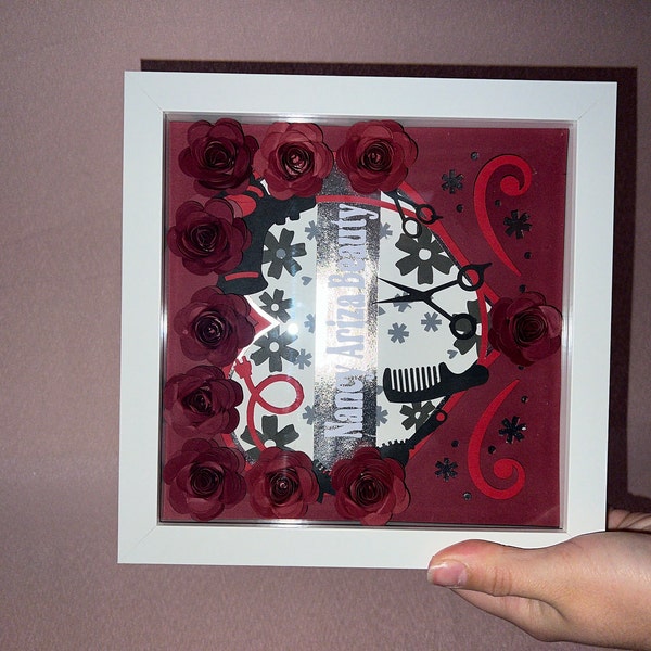 3d Hairdresser Shadow Box SVG/ Hairdresser Shadow Box/ 3d Layered Svg ...