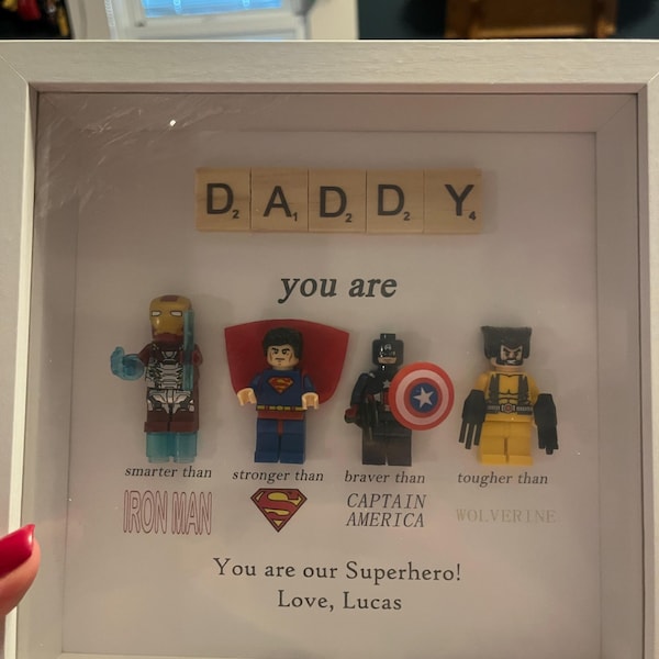 Personalized Father's Day Photo Frame, You Are My Superhero, Gift for ...