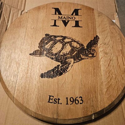Custom Bourbon Whiskey Barrel Head Lid Laser Engraved Logo - Etsy