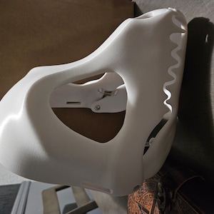 Toony Cat Feline Bone Skull Mask Movable Moving Hinge Jaw 3D Printed ...