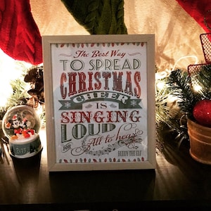 Christmas Cheer Buddy Elf Poster INSTANT DOWNLOAD Art Print, Movie ...