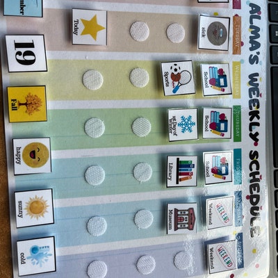 Kids Weekly Planner, Custom Weekly Kids Calendar, Visual Schedule for ...