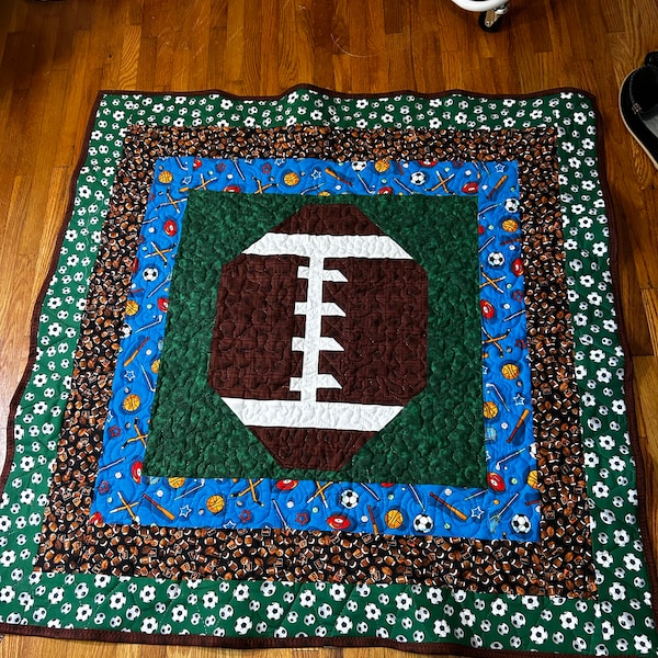 Football Sports Ball Quilt Block PDF Pattern-includes Instructions for ...