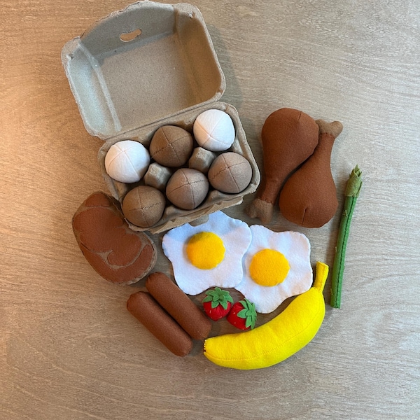 Vegetable Radish Salad Play Food (felt Food, Pretend Play Kids Kitchen ...