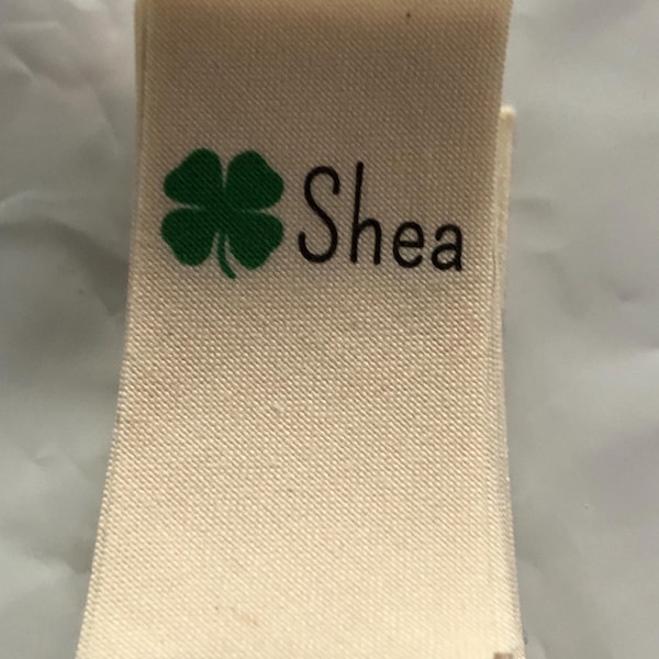 Custom Cotton Hem Tags: Fold Over Clothing Labels, Printed in Color - Etsy