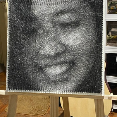 Personalized String Art Portrait Colorful, String Fine Art, Free Sketch, Colorful Art - Etsy