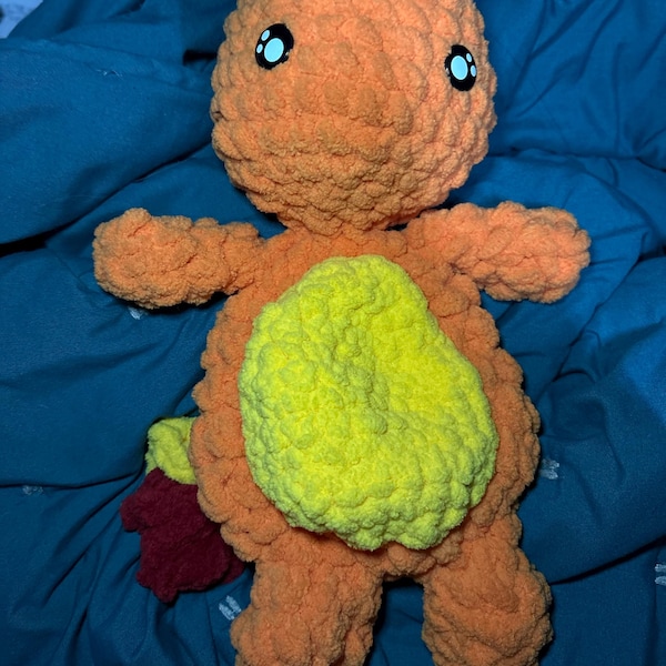 Char the Fire Lizard Crochet Pattern: Dino Pocket Monster Amigurumi ...