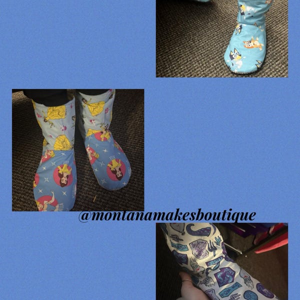 Snowbound Slipper Boots Sewing Pattern - Etsy