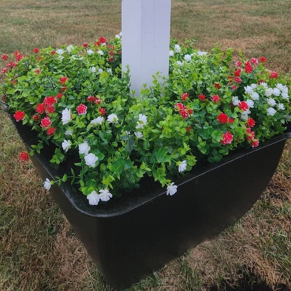 Brilliant White Snappot® Post Planter Kit-flower Pot for Mailbox Post ...