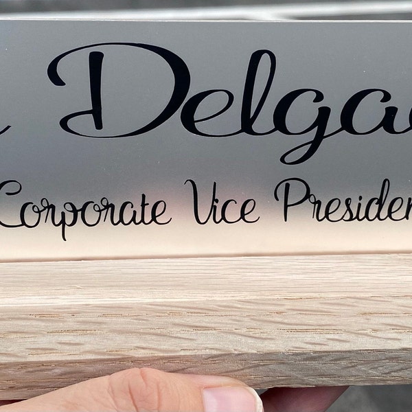 Modern Desk Name Plate Unique Office Decor Office Accessories ...