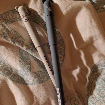 Kawaii Erasable Fineline Gel Pen Animal Bear Mouse Panda - Etsy