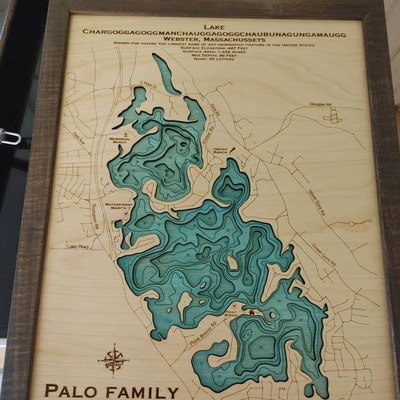 Washburn Lake Custom Wood Map Lake House Decor Lake Map - Etsy