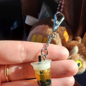 Boba Keychains Dalgona/sea Salt Series, Bubble Tea Keychain, Boba Tea ...