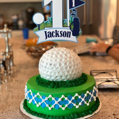 Hole in One Cake Topper Golf Theme First Birthday Decoration - Etsy