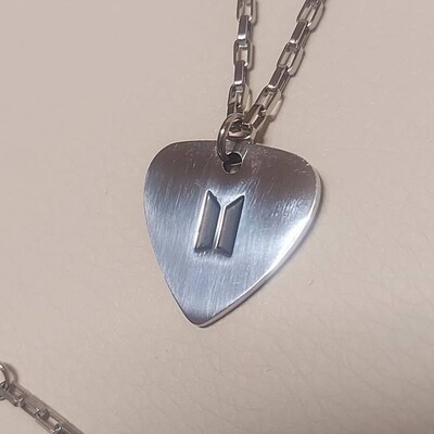 BTS Suga Necklace, Suga Guitar Pick Pendant Necklace, BTS Inspired ...