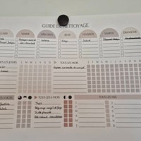 Cleaning Checklist, in French, Canva Template, Boho Style, Cleaning ...