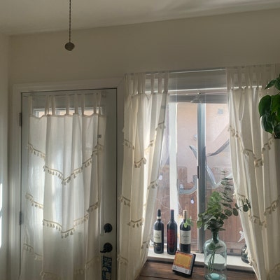 1 Panel Boho Craft Fringes Curtain, Custom Window Treatment, Home Decor ...