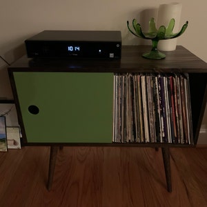 Mid Century Modern Record Console MCM Vinyl Storage Media - Etsy