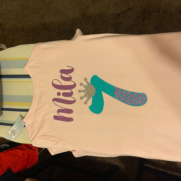 Mermaid 7th Birthday Svg, Seven Mermaid Number Svg - Etsy