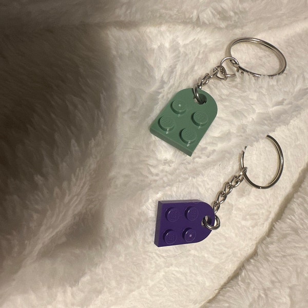 Heart Keychain Set Made With Authentic LEGO® Bricks, Matching Keychains ...