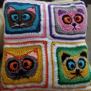 Cat Face Granny Square - Etsy