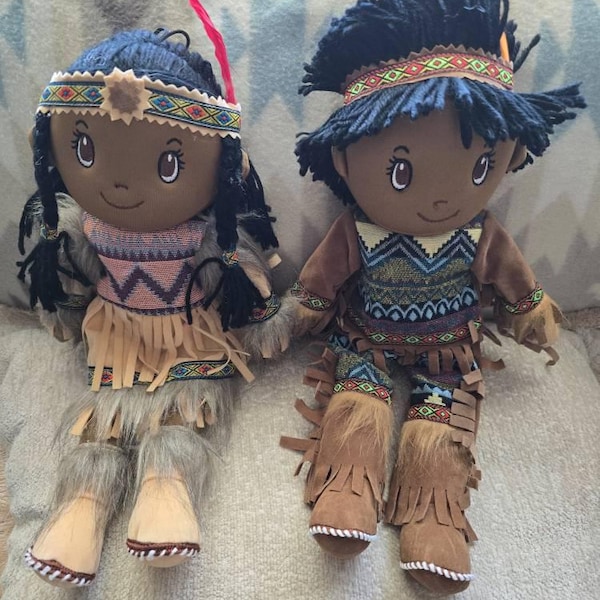 14" Native American Indian Plush Rag Doll -DF14003 Nizhoni - Etsy