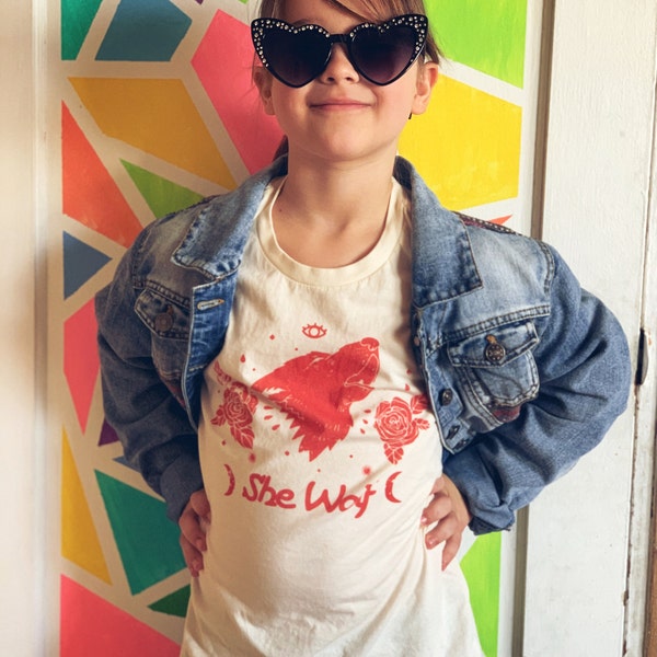 She Wolf Tee, Baby Wolf Tee, Wolf Child Tee, Girl Wolf, Wolf Baby, Wolf ...