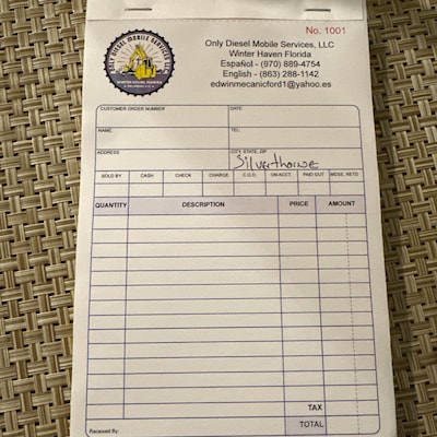 2 Part NCR Custom Sales Receipt Book Full Color 4.25 X 5.5 50 Sets ...