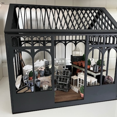 Miniature 1:12 Scale DIY Dollhouse Greenhouse Kit - Etsy