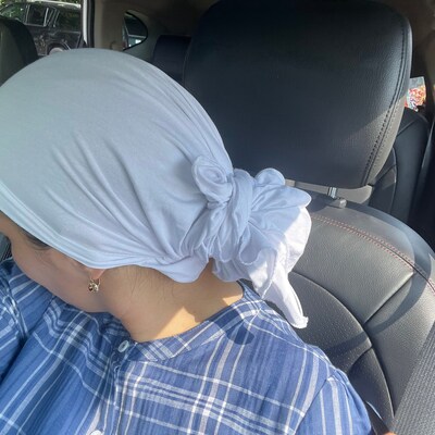 White Head Scarf Tichel Hair Snood Cotton Lightweight Chemo Hat Chemo ...