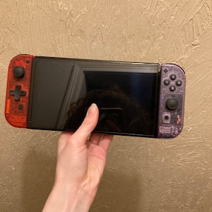 New Custom Nintendo Switch Clear Atomic Purple D-pad Joy-con Controller ...