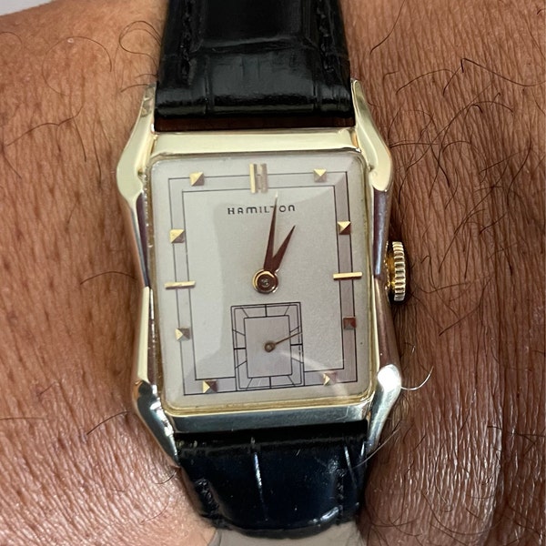 1950'S Vintage HAMILTON RUSSELL, Stunning Silver Dial, Serviced With ...
