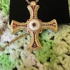 Gold and Enamel Saxon Cross Pendant - Etsy UK
