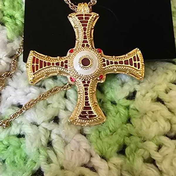 Gold and Enamel Saxon Cross Pendant - Etsy