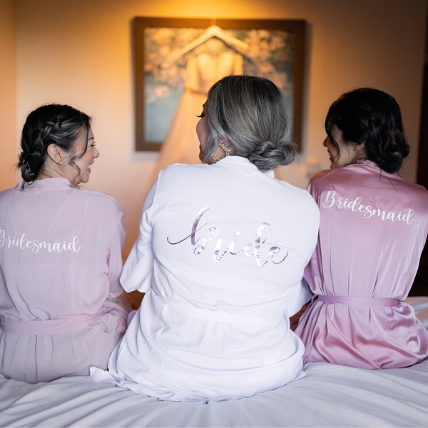 Black Ruffle Lace Bridesmaid Robes,satin Robes,bridal Robes,robe for ...