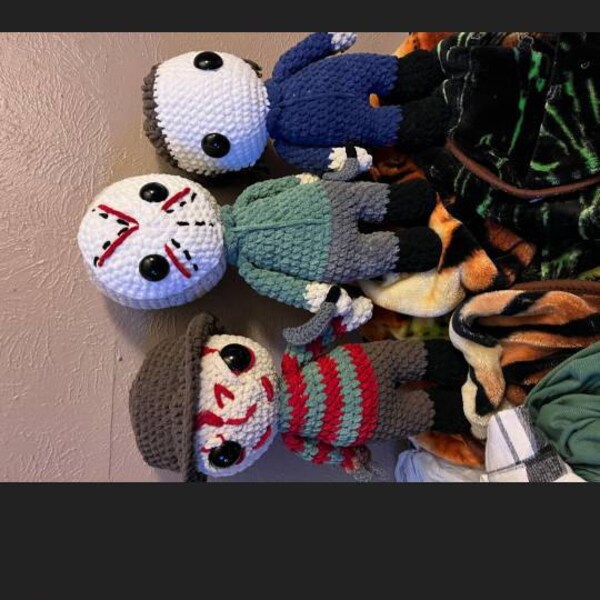 Medium Crochet Slashers | Crochet Horror Dolls | Halloween Dolls ...