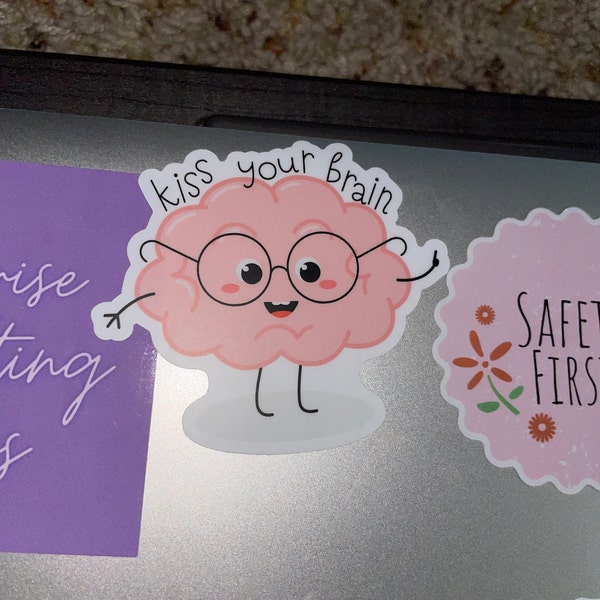 Kiss Your Brain Teacher Sticker - Etsy
