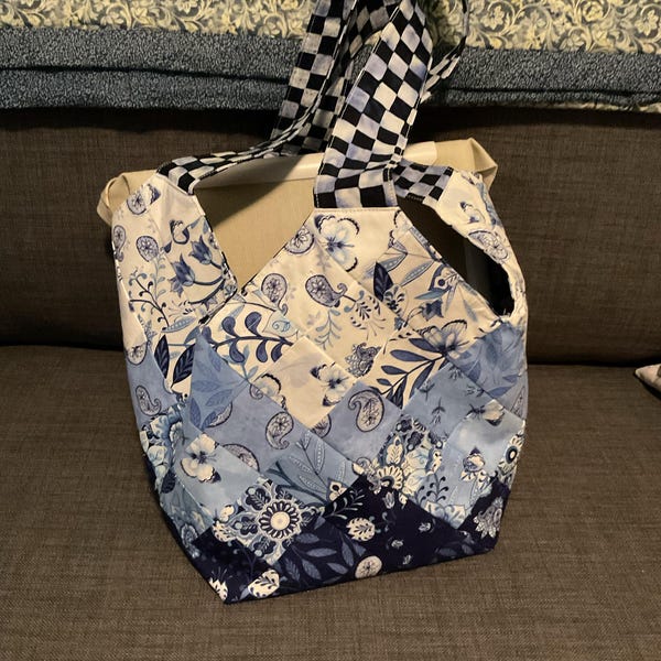 Mini Mondo Bag | Mini Tote | Quilted Tote Bag | Reversible | Lunch Tote ...