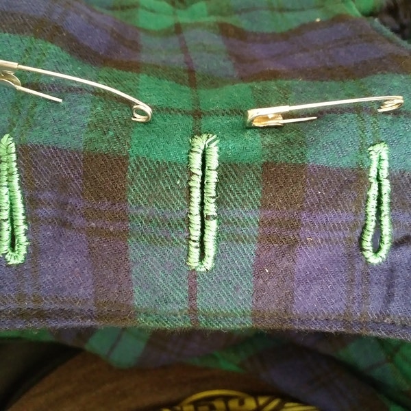 10 Iron Kilt Pins. 2 1/2 Inches Long Pins, Nickle Finish. Sold in Pack ...