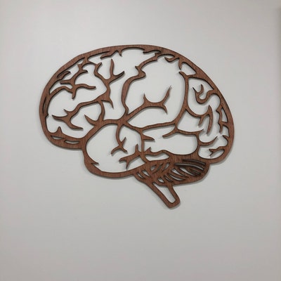 Anatomical Brain Laser Cut Wood Sign Wall Art Medical Sign - Etsy
