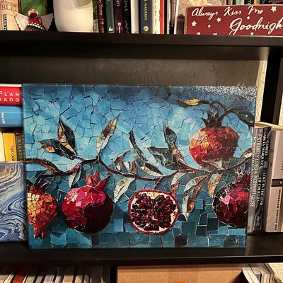 Rosh Hashanah Glass Challah Board Jewish New Year Serving Plate L ...