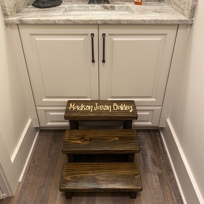 Three Step Stool Extra Large Step Stool - Etsy
