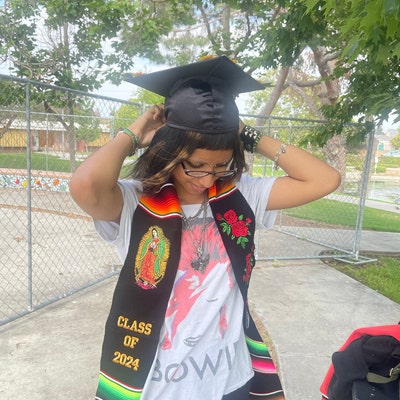 Floral Embroidered Sarape Mexican Graduation Stole.graduation Stash ...