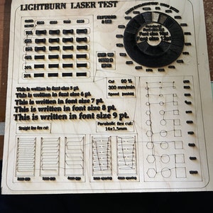 Lightburn Laser Engraved Test Files, Laser Test File SVG, Engrave Test ...