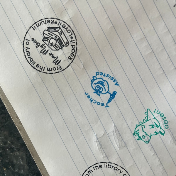 Personalized Teacher Checklist Stamps , in Group Stamp, Custom ...