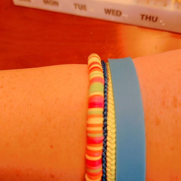 Heishi Bracelet, Heishi Name Bracelet, Beach Bracelet, Bracelet for Women, Stackable Bracelet ...