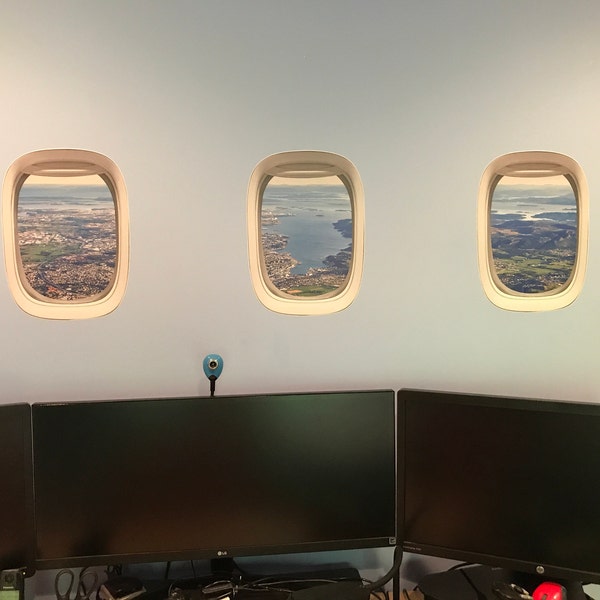 Aierial View Airplane Window Wall Decal Plane Sticker Wall Art Aviation ...