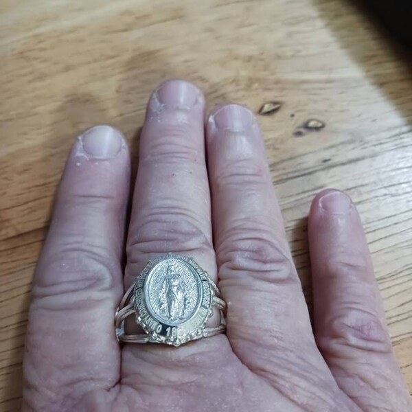 925 Sterling Silver Blessed Virgin Mary Miraculous Ring - Etsy